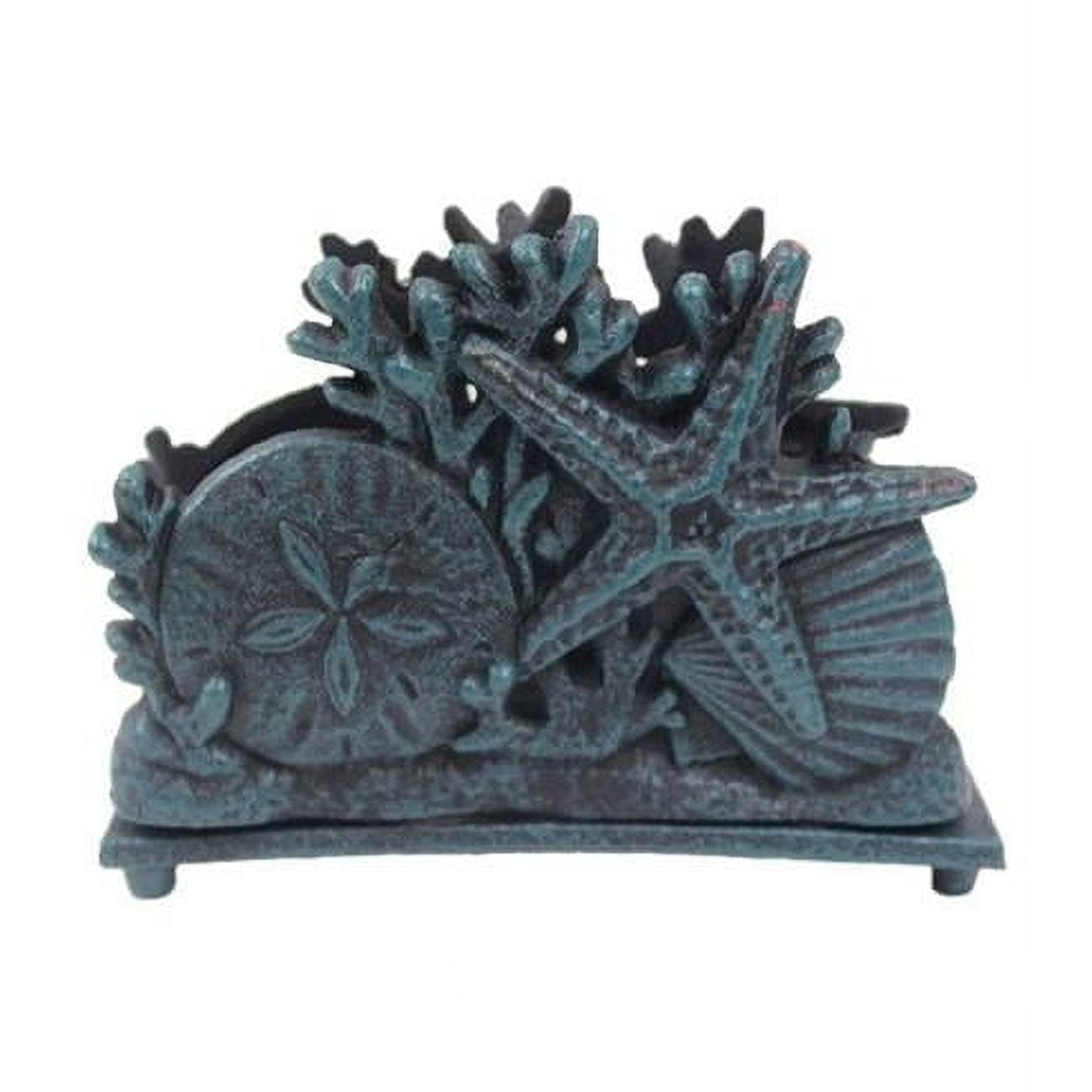 Handcrafted Model Ships K-1408-Seaworn Seaworn Blue Cast Iron Seashell ...