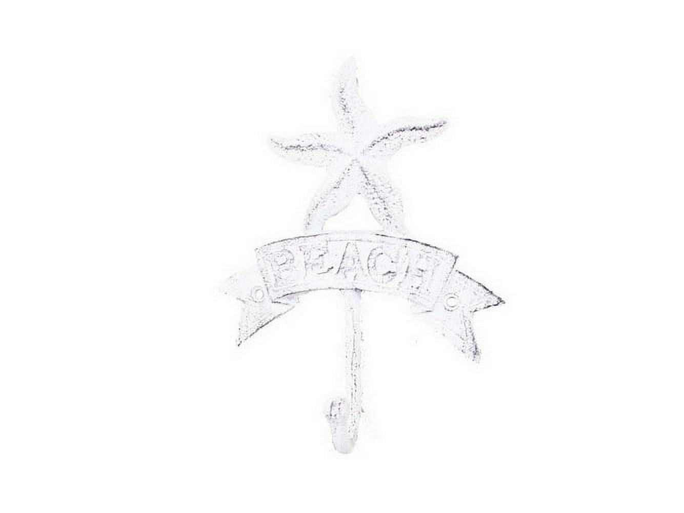 Handcrafted Model Ships K-9046-W Whitewashed Cast Iron Starfish Beach ...