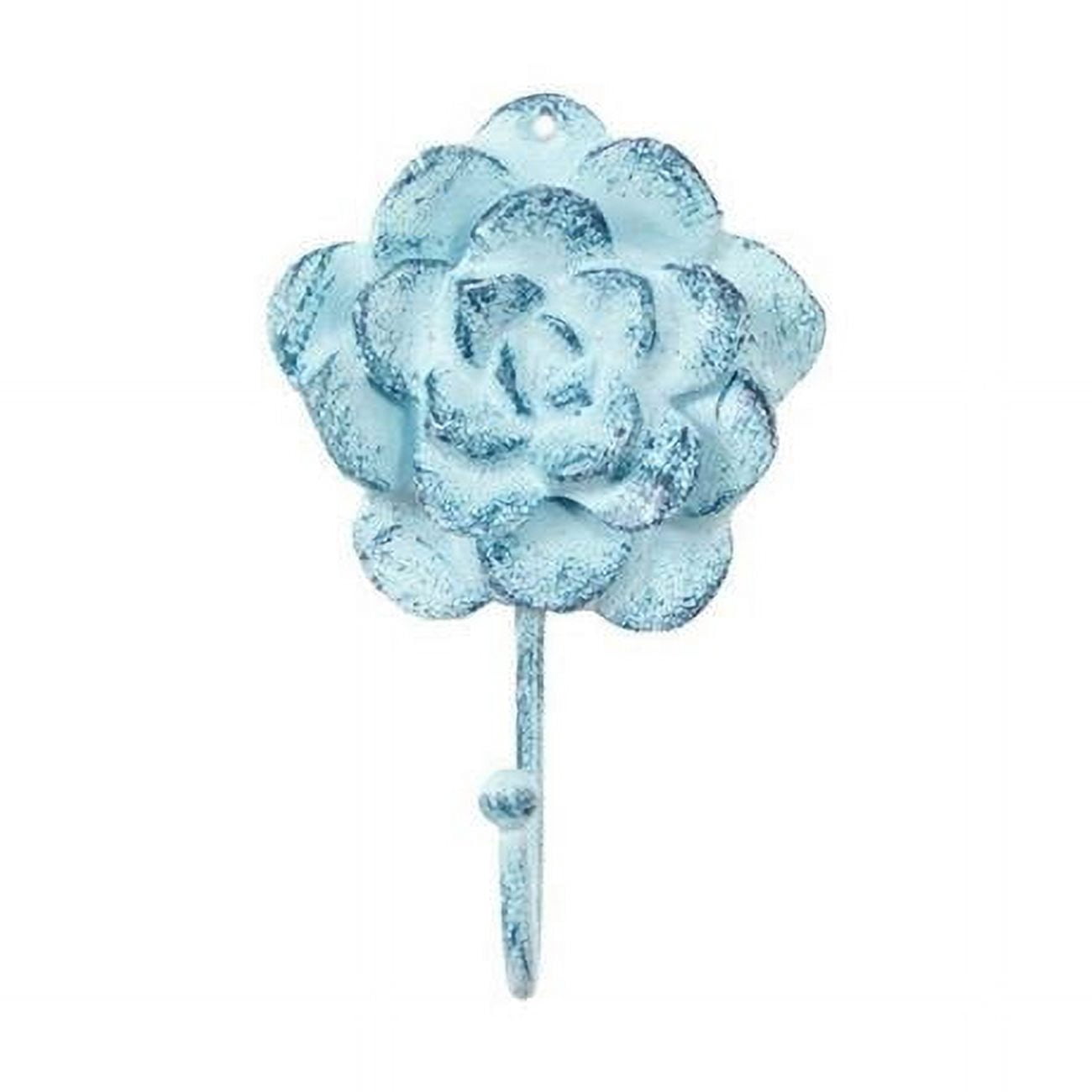 Handcrafted Model Ships 7 in. Rustic Dark Blue Whitewashed Cast Iron ...