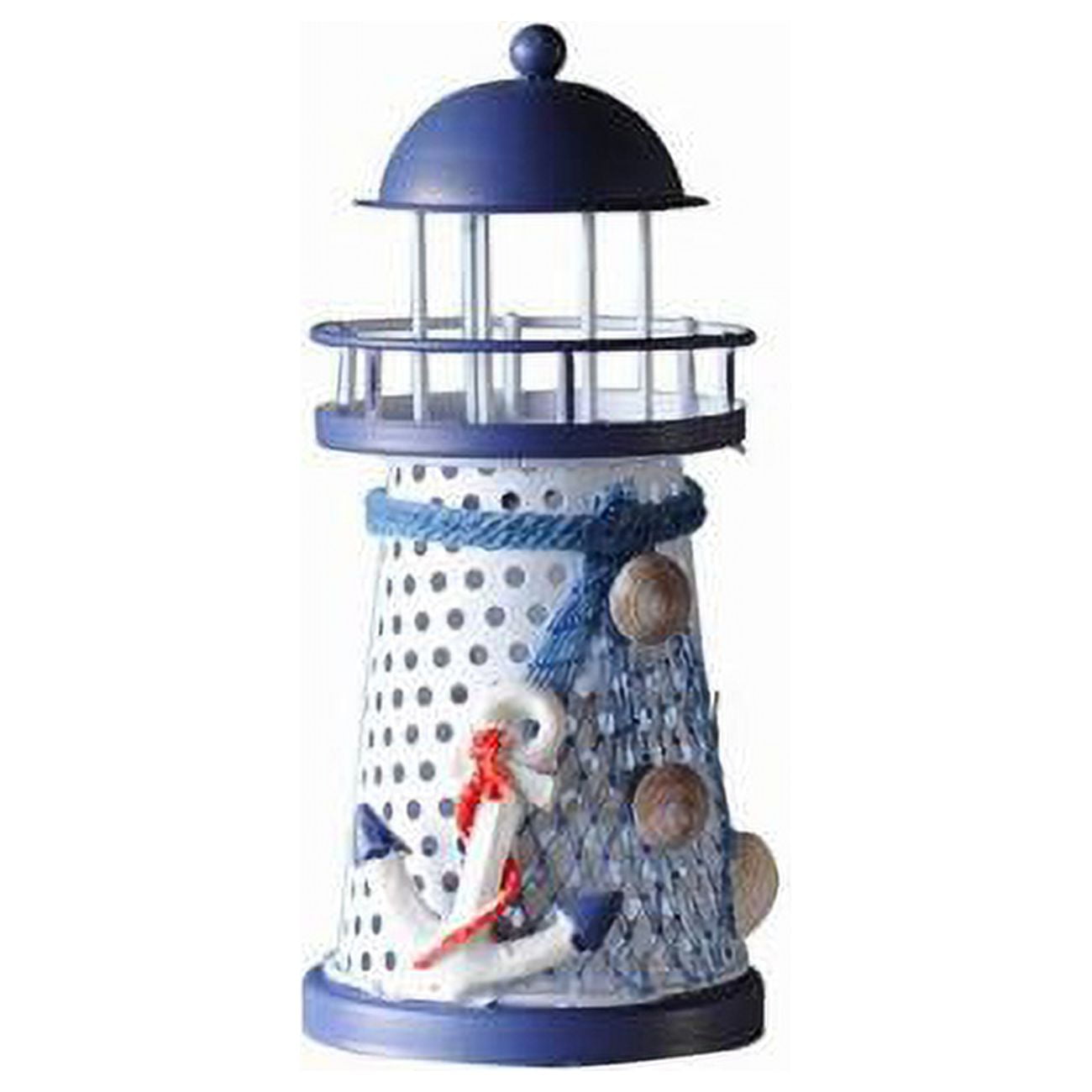 Handcrafted Model Ships 6 in. LED Lighted Decorative Metal Lighthouse ...