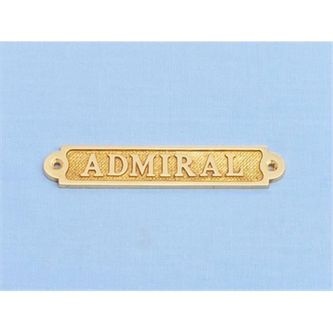 Handcrafted Model Ships MC-2239-Brass Solid Brass Admiral Sign 5 in ...