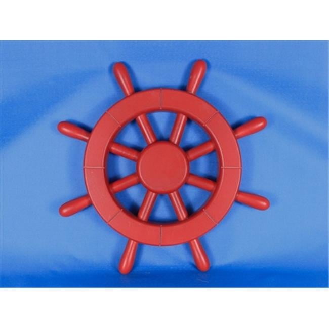 Handcrafted Model Ships New-Red-SW-12 Red Ship Wheel 12 in. Decorative ...