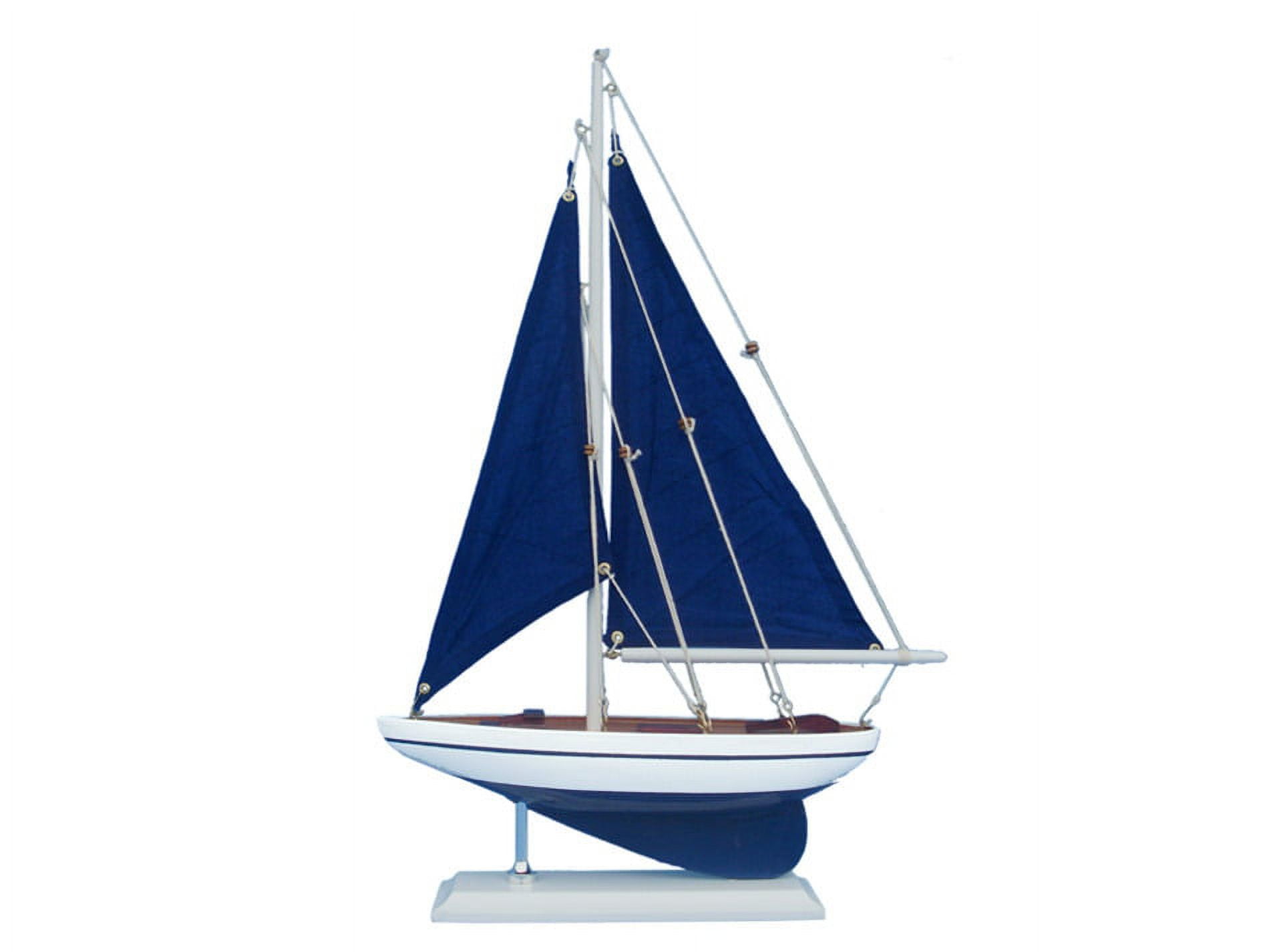 Handcrafted Model Ships ps-blue-bluesails Pacific Sailor 17 in. - Blue ...