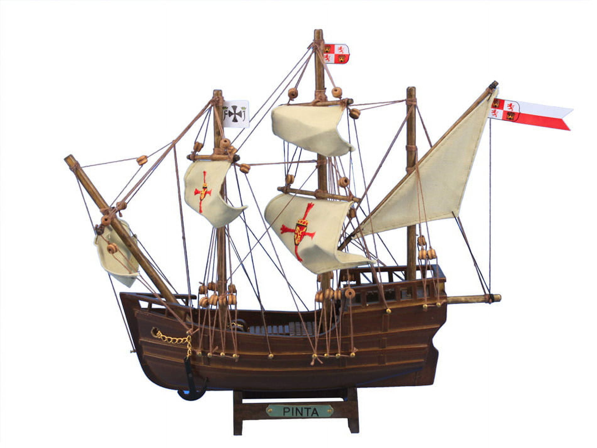 Handcrafted Model Ships Pinta12 Pinta 12 in. Decorative Famous Ship ...