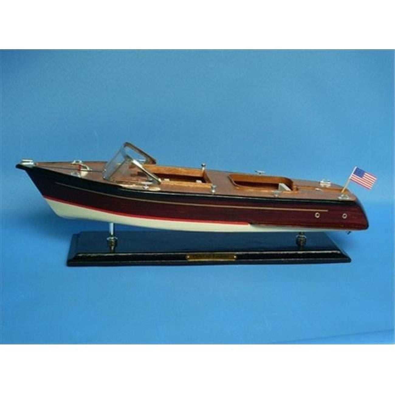 Handcrafted Model Ships Chris Craft Runabout 20 in. Decorative Wood ...