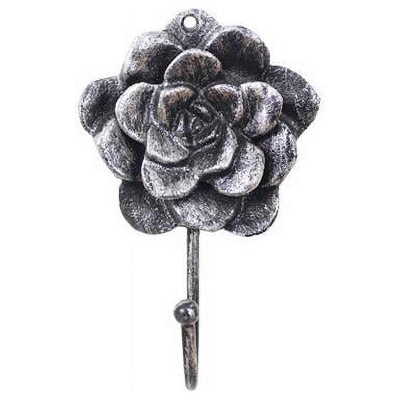 Handcrafted Model Ships Rustic Silver Cast Iron Decorative Rose Hook ...