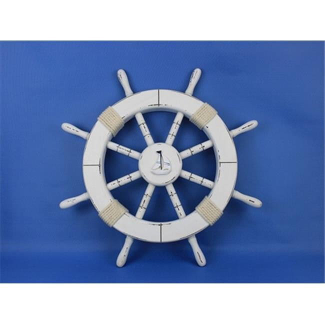 Handcrafted Model Ships Rustic-White-SW-Sailboat-18 Rustic White Ship ...