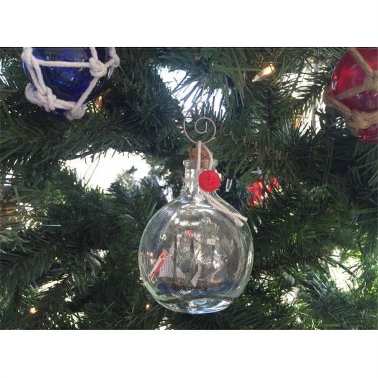 Handcrafted Model Ships SMBottle4-x 4 in. Santa Maria Model Ship in a ...