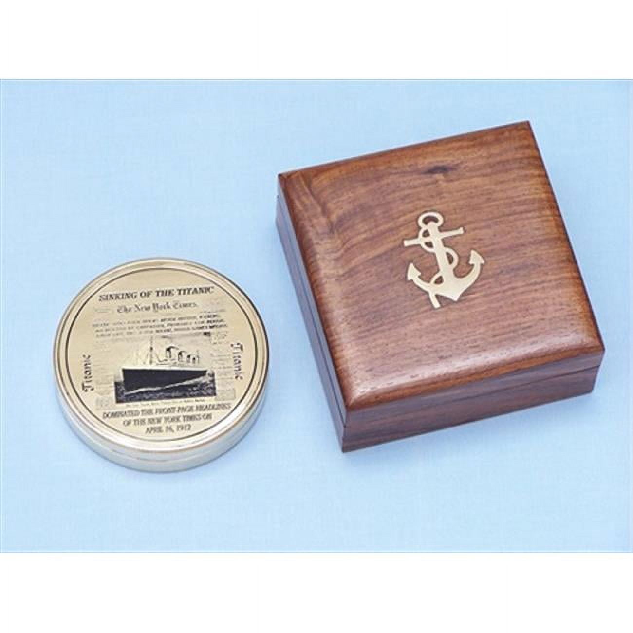 Handcrafted Model Ships Solid Brass RMS Titanic Compass - Walmart.com