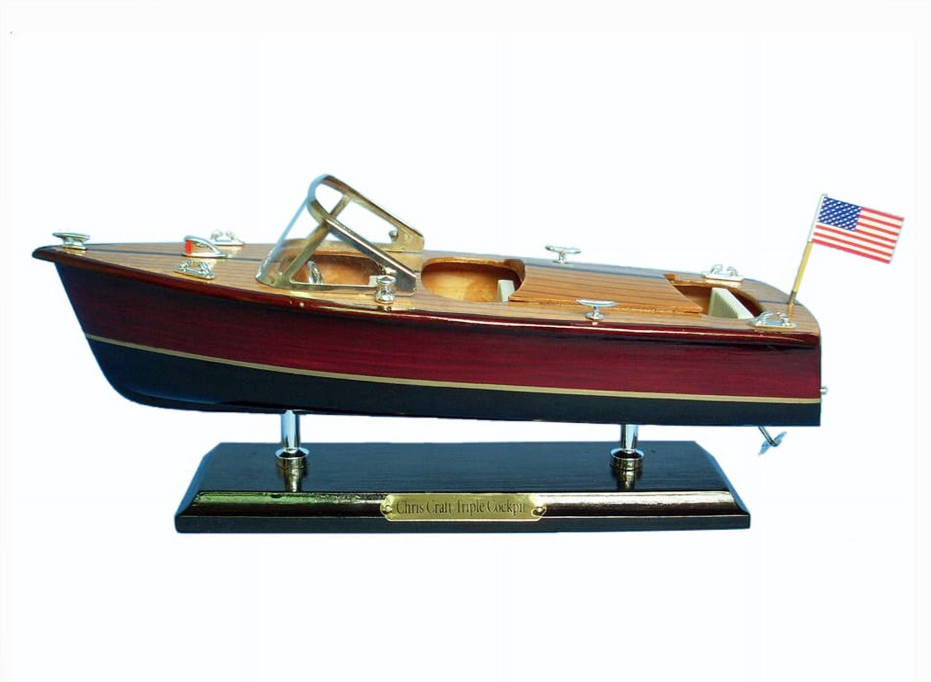 Handcrafted Model Ships Triple Cockpit 14 Chris Craft Triple Cockpit 14 ...