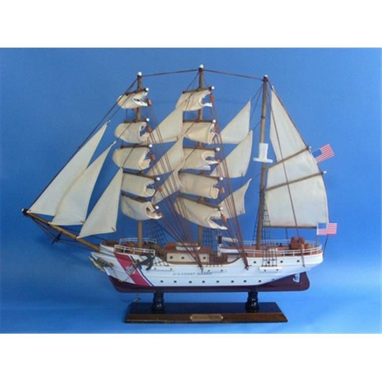 Handcrafted Model Ships USCG Eagle 21 in. Coast Guard Decorative Accent ...