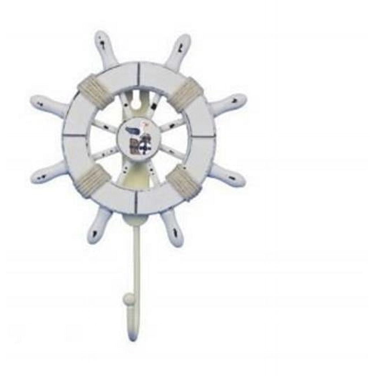 Handcrafted Model Ships Wheel-6-102-Seagull 8 in. Rustic All White ...