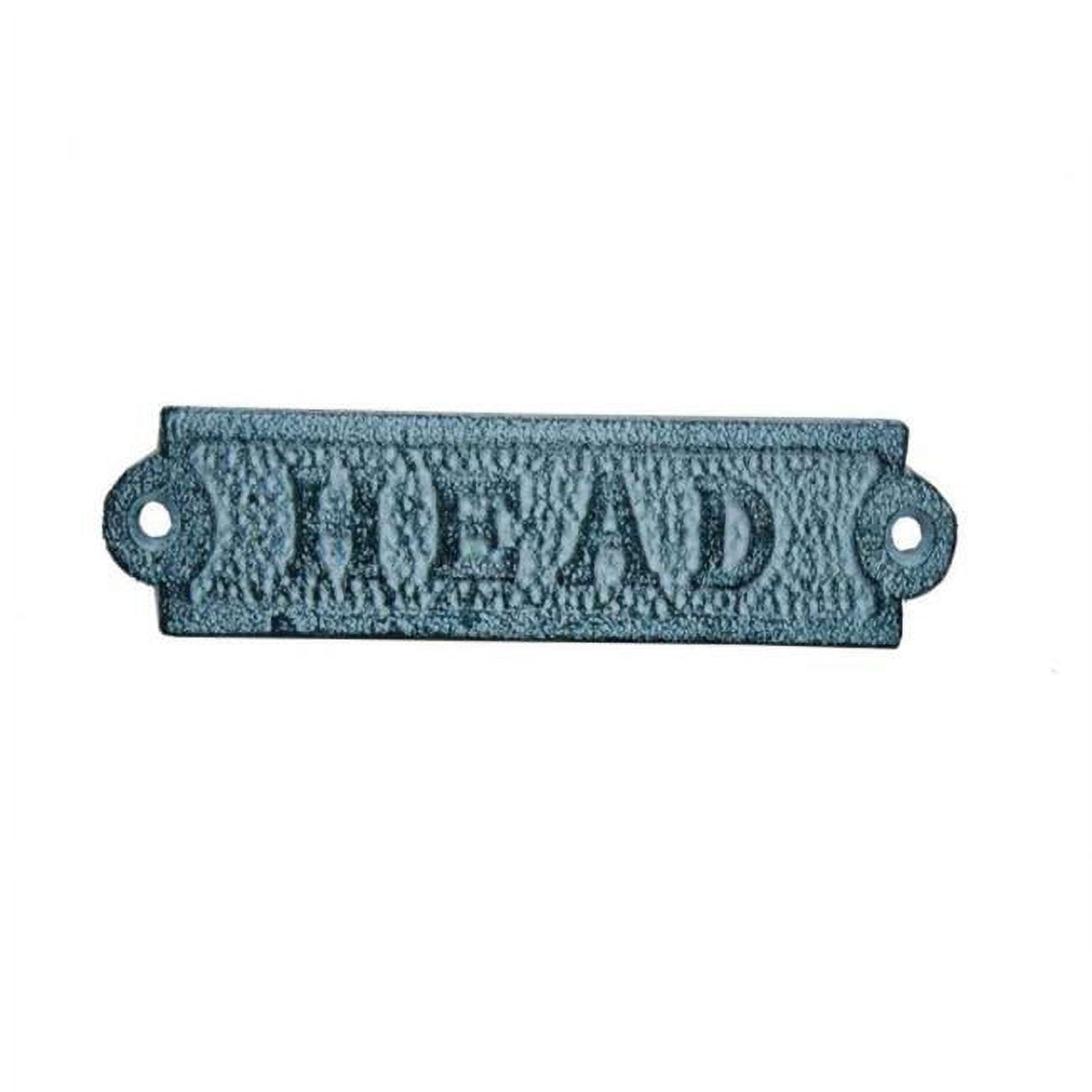 Handcrafted Model Ships k-0164B-light blue 6 in. Cast Iron Head Sign ...