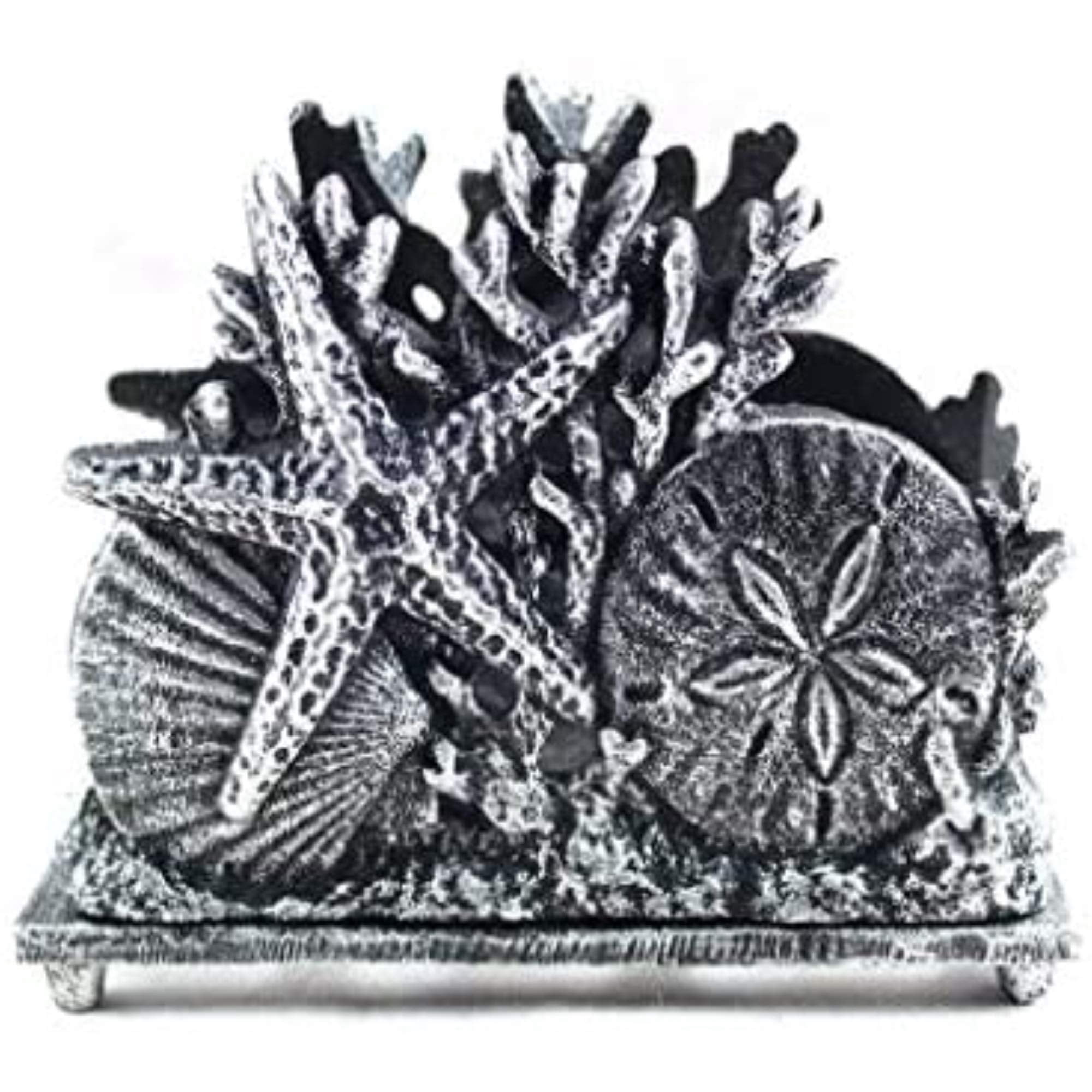 Handcrafted Nautical Decor Antique Silver Cast Iron Seashell Napkin ...
