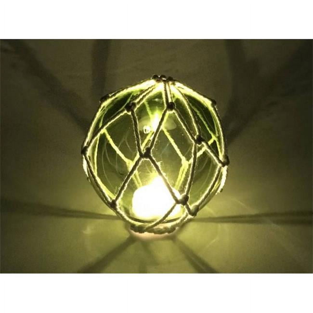 Handcrafted Model Ships 4 in. Tabletop LED Lighted Japanese Glass Ball ...