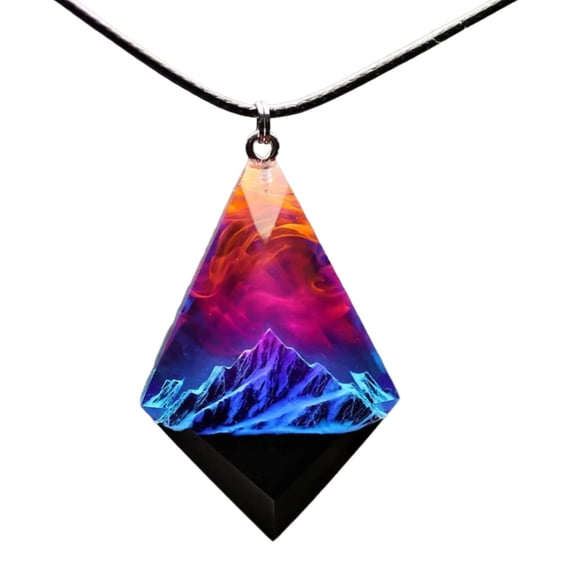 Handcrafted Necklace Adornment with Enchanting Landscape Inside Eye ...