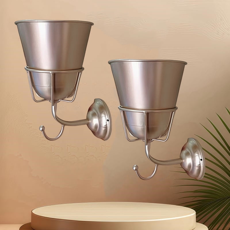 Handcrafted Opal Wall Vessel with Hook, Vintage Wall Brass Vase for ...