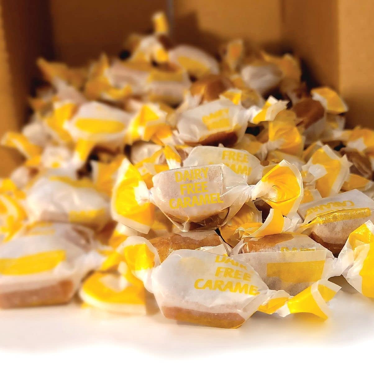 Handcrafted Organic Dairy Vegan Individually Wrapped Soft Caramels 2 lb Box Vanilla - Walmart.com