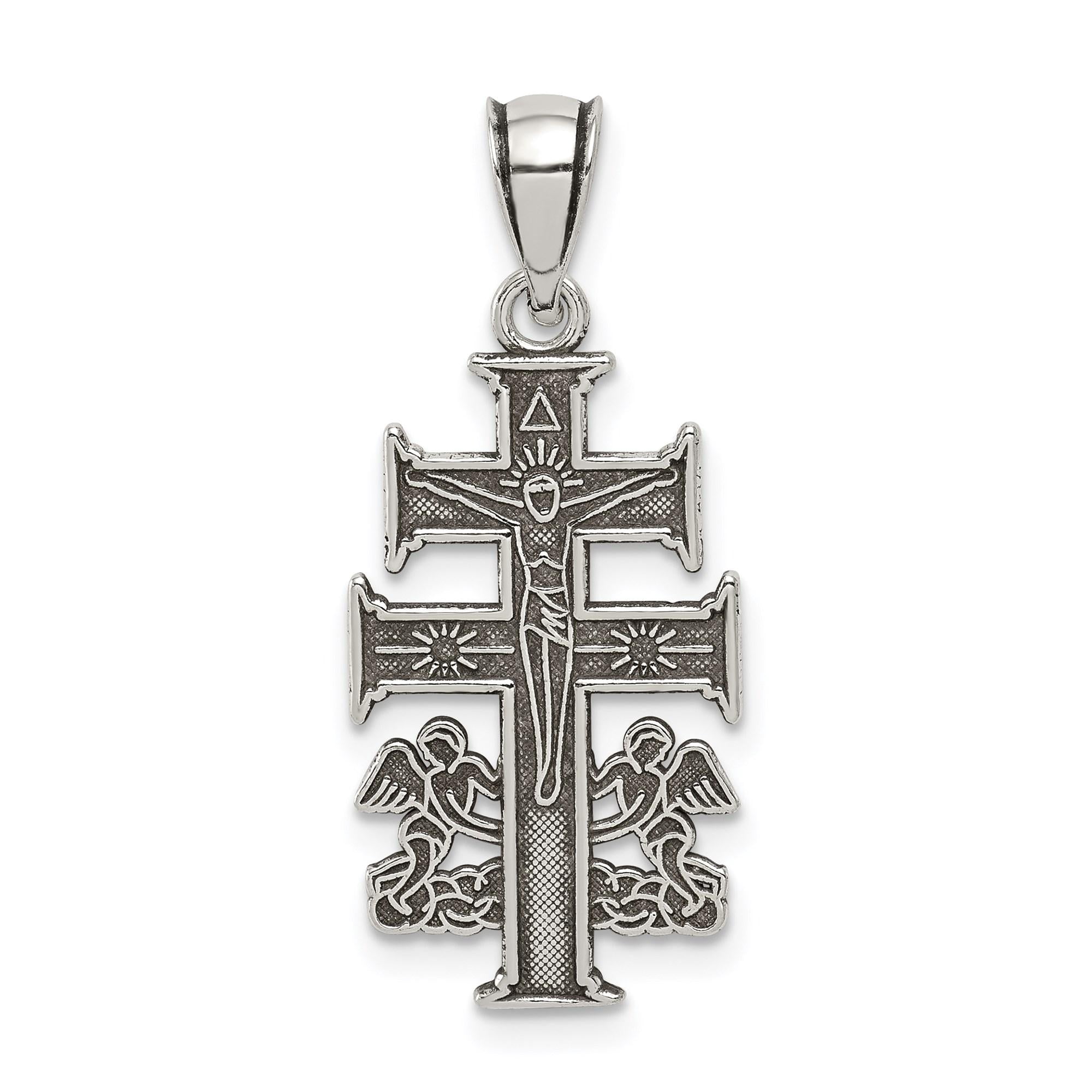 Handcrafted Oxidized Sterling Silver Caravaca Crucifix Cross Pendant ...