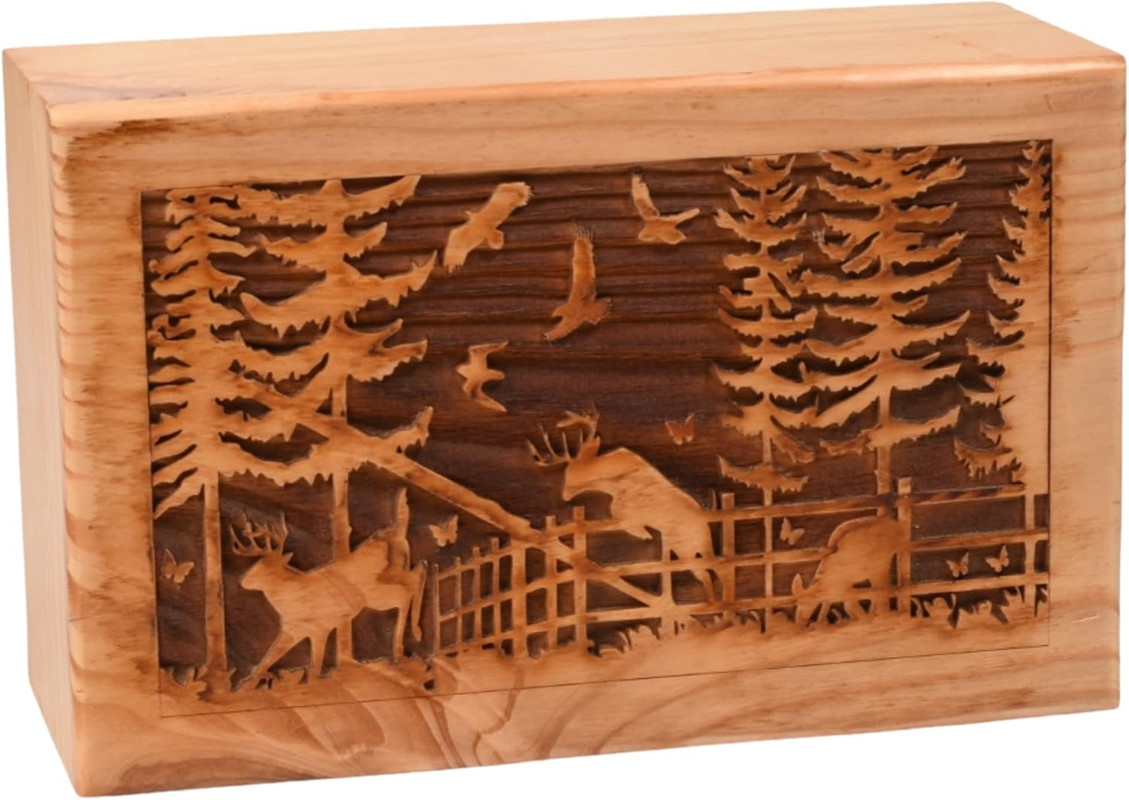 Handcrafted Pinewood Cremation Box For Human Ashes - Dear And Tree ...