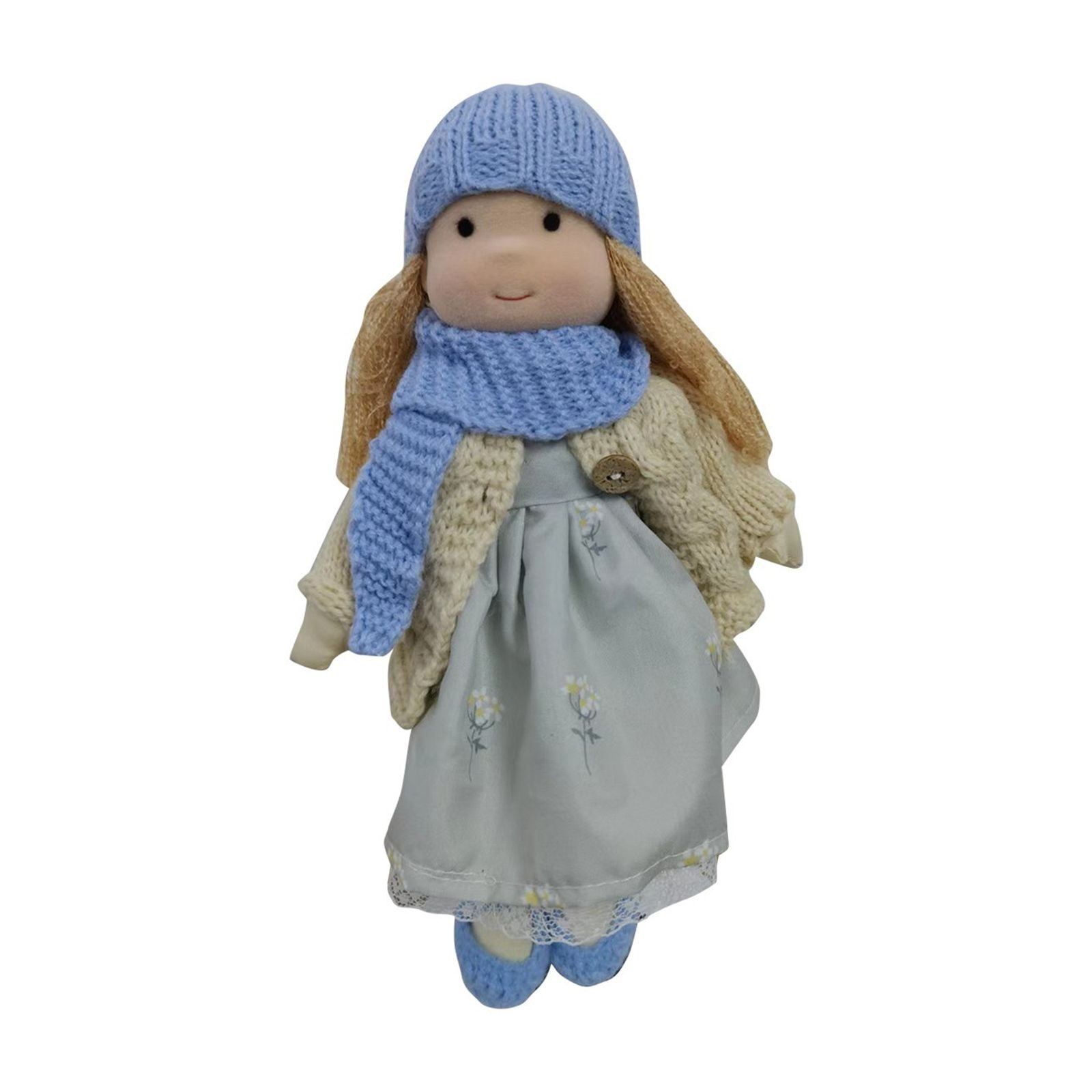 Handcrafted Plush Doll with Cozy Knit Outfit, Perfect for Kids Room ...