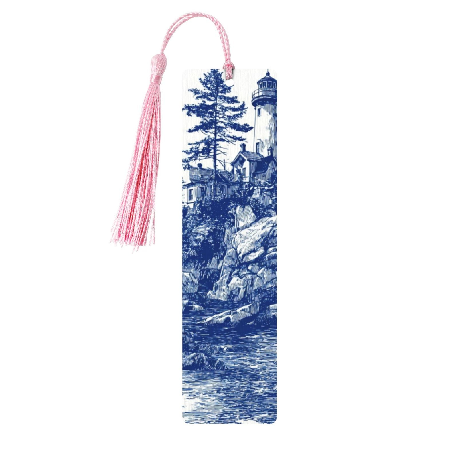 Handcrafted Poplar Wood Bookmark with Tassel - Exquisite Artisan Gift ...