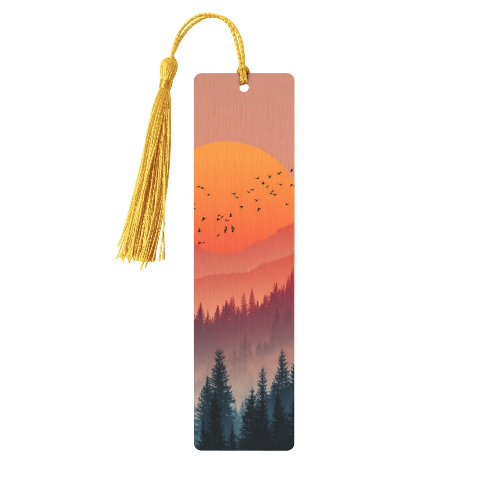 Handcrafted Poplar Wood Bookmark with Tassel - Exquisite Artisan Gift ...