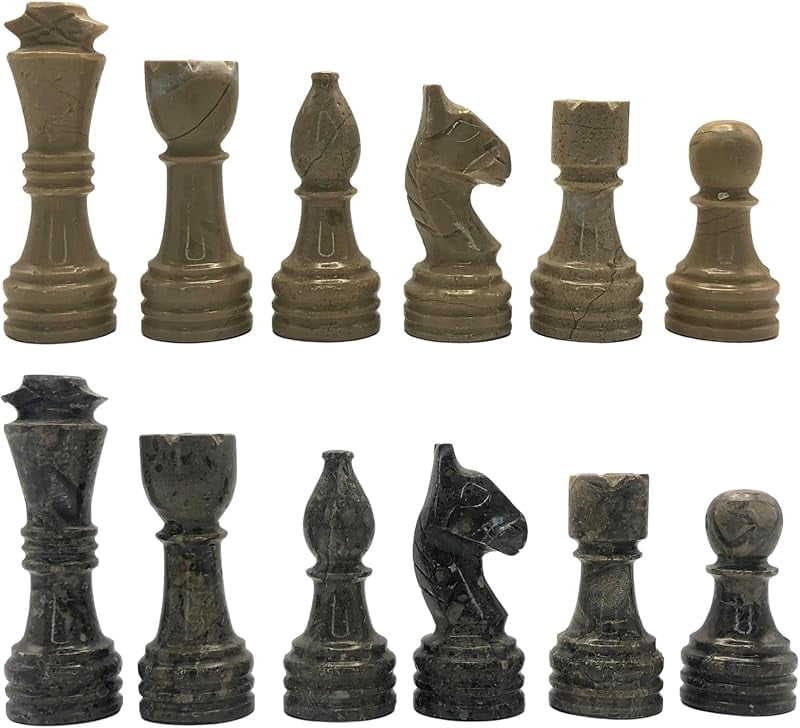 Handcrafted Premium Marble Chess Pieces Set – Elegant 32-Piece ...