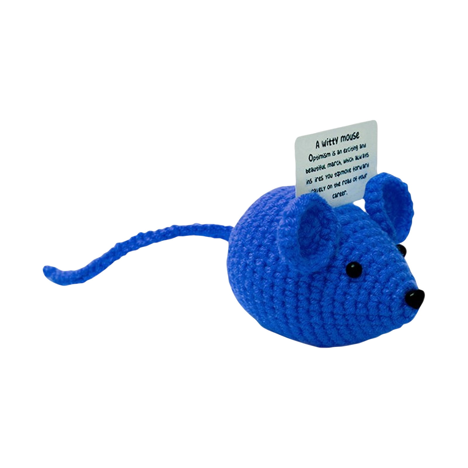 Handcrafted Red Crochet Mouse Toy with Wit Card Perfect for Cat Play ...