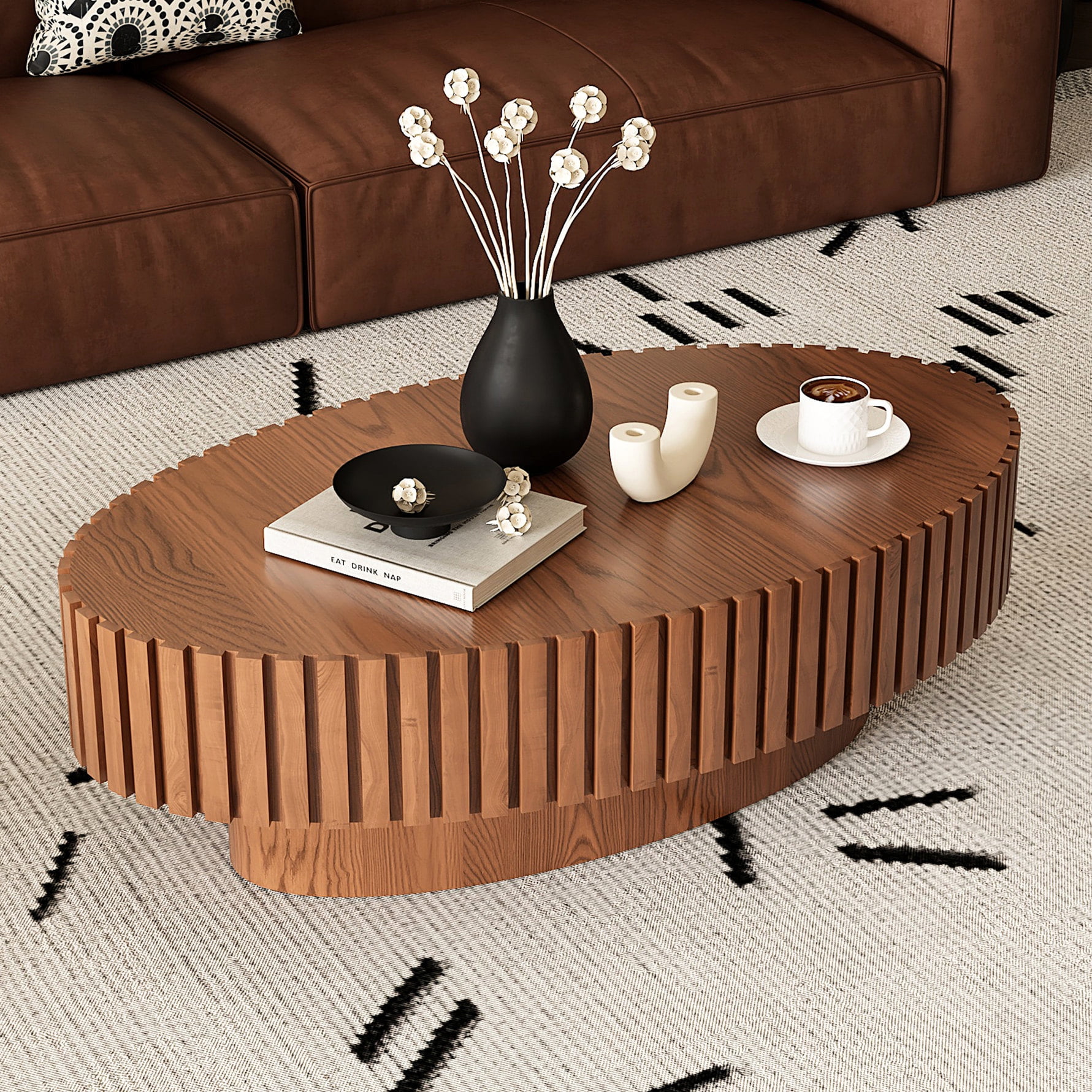 Handcrafted Relief MDF Coffee Table | Stable for Living Use - Walmart.com