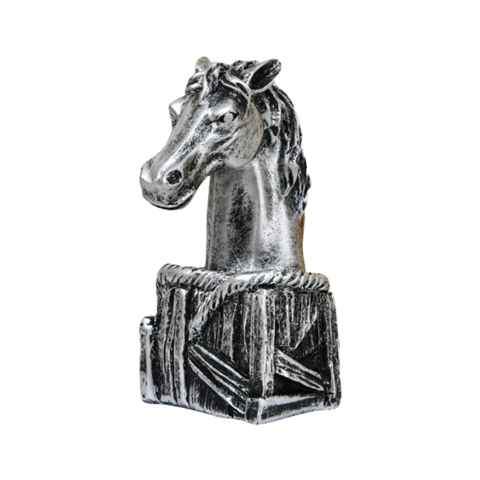 Handcrafted Resin Double Horse Head Heart Sculpture - Romantic Horse ...