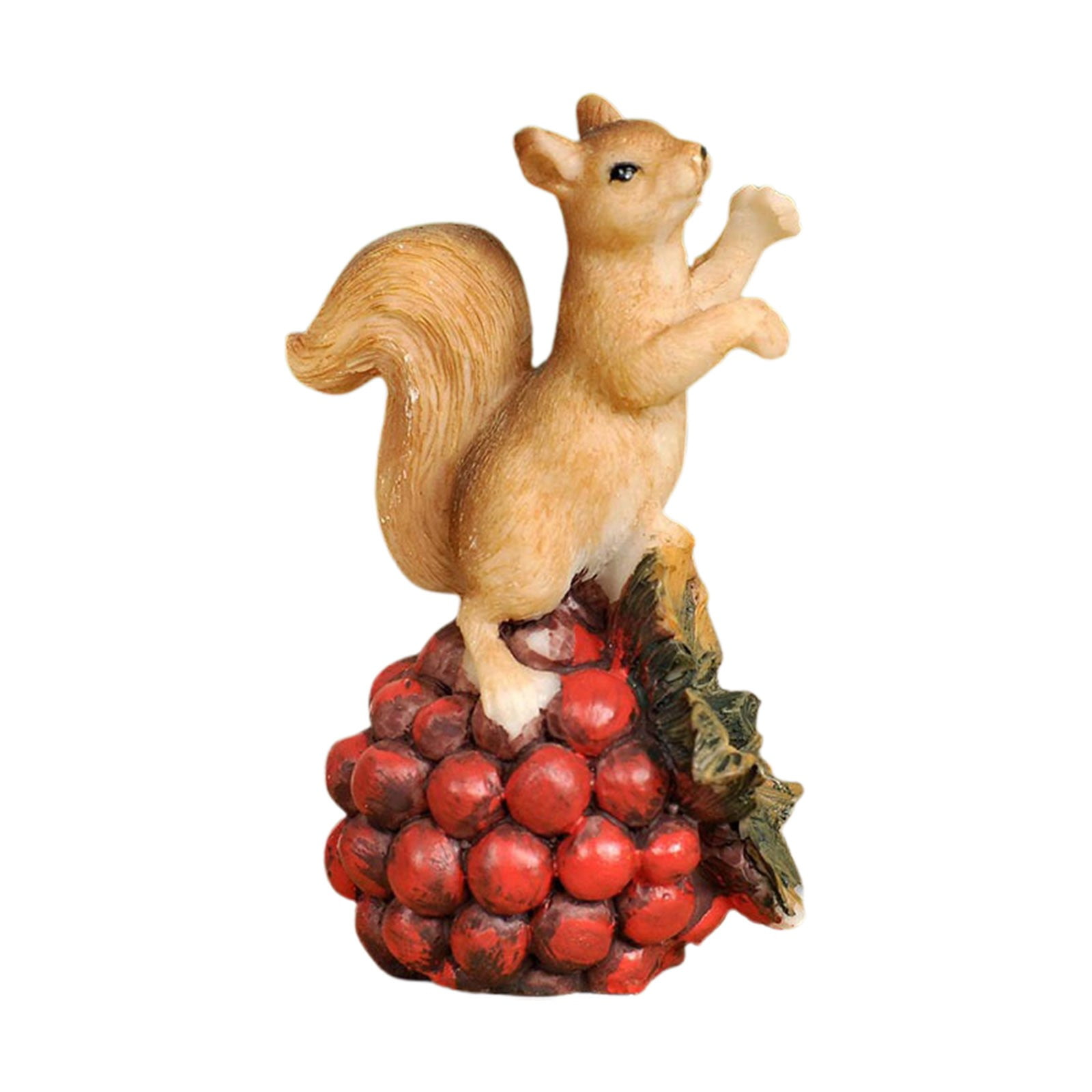 Handcrafted Resin Squirrel Figurine on Pinecone - Woodland Animals ...