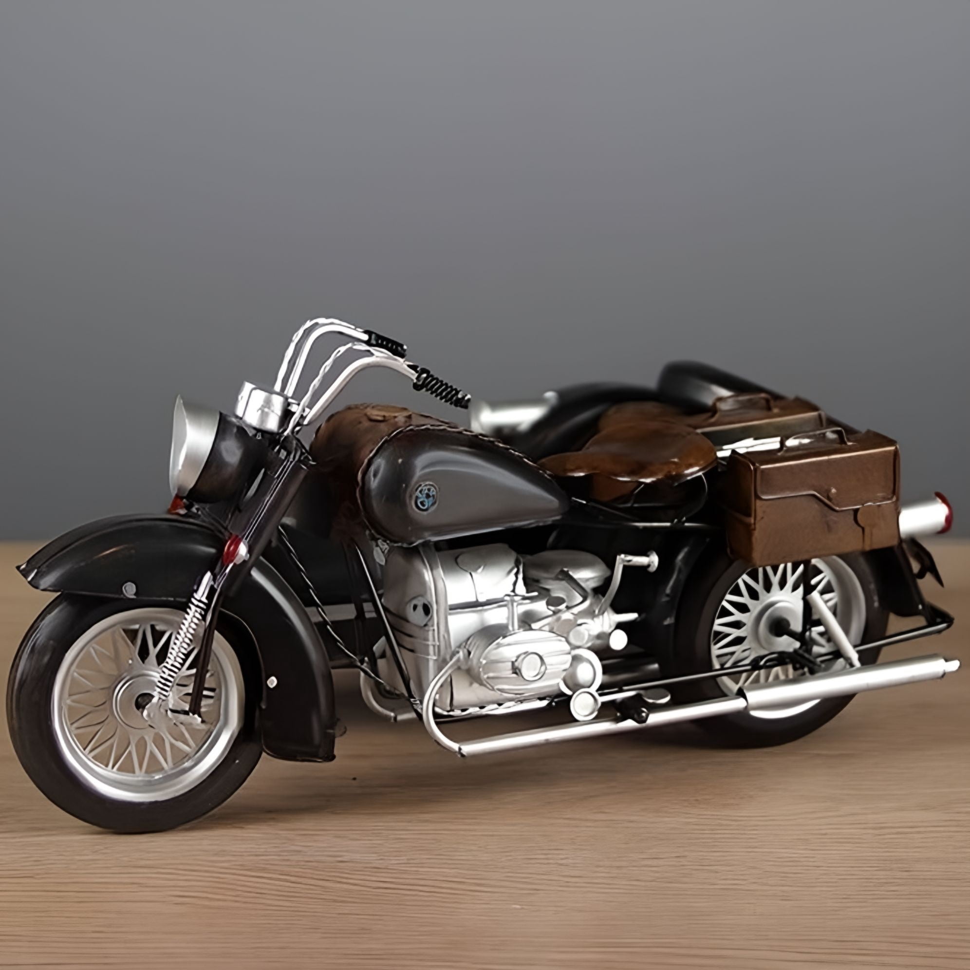 Handcrafted Retro Motorcycle Model Kit, Toy Car Gift, Home Decoration ...