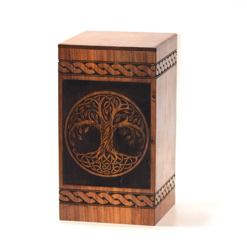 Handcrafted Rosewood Memorial Urn Box - Elegant Remembrance Keepsake ...