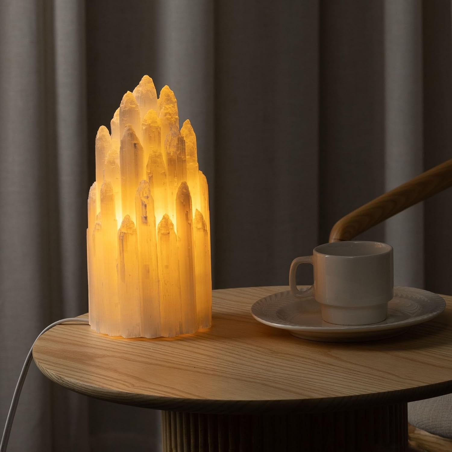 Handcrafted Selenite Lamp Salt Lamp Natural Crystal Light for ...