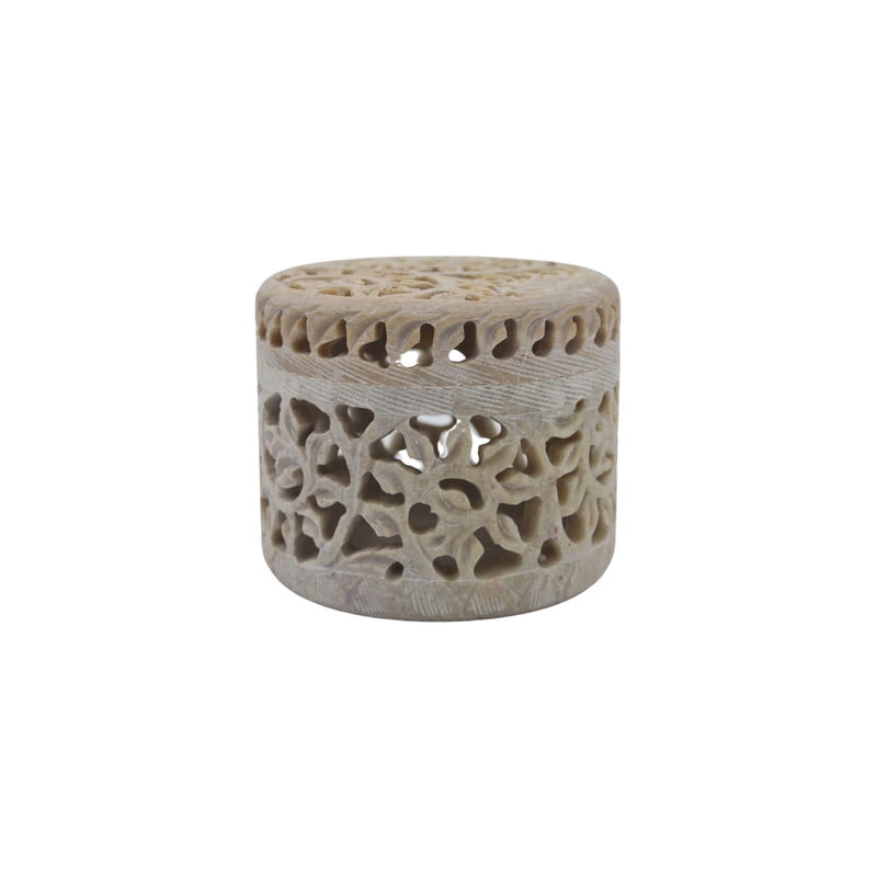 Handcrafted Soapstone Box – Leaf Motif, Versatile Storage for Jewelry ...