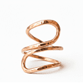 Handcrafted Solid Pure Copper Sculptural Wave Ring, Hammered Modern ...