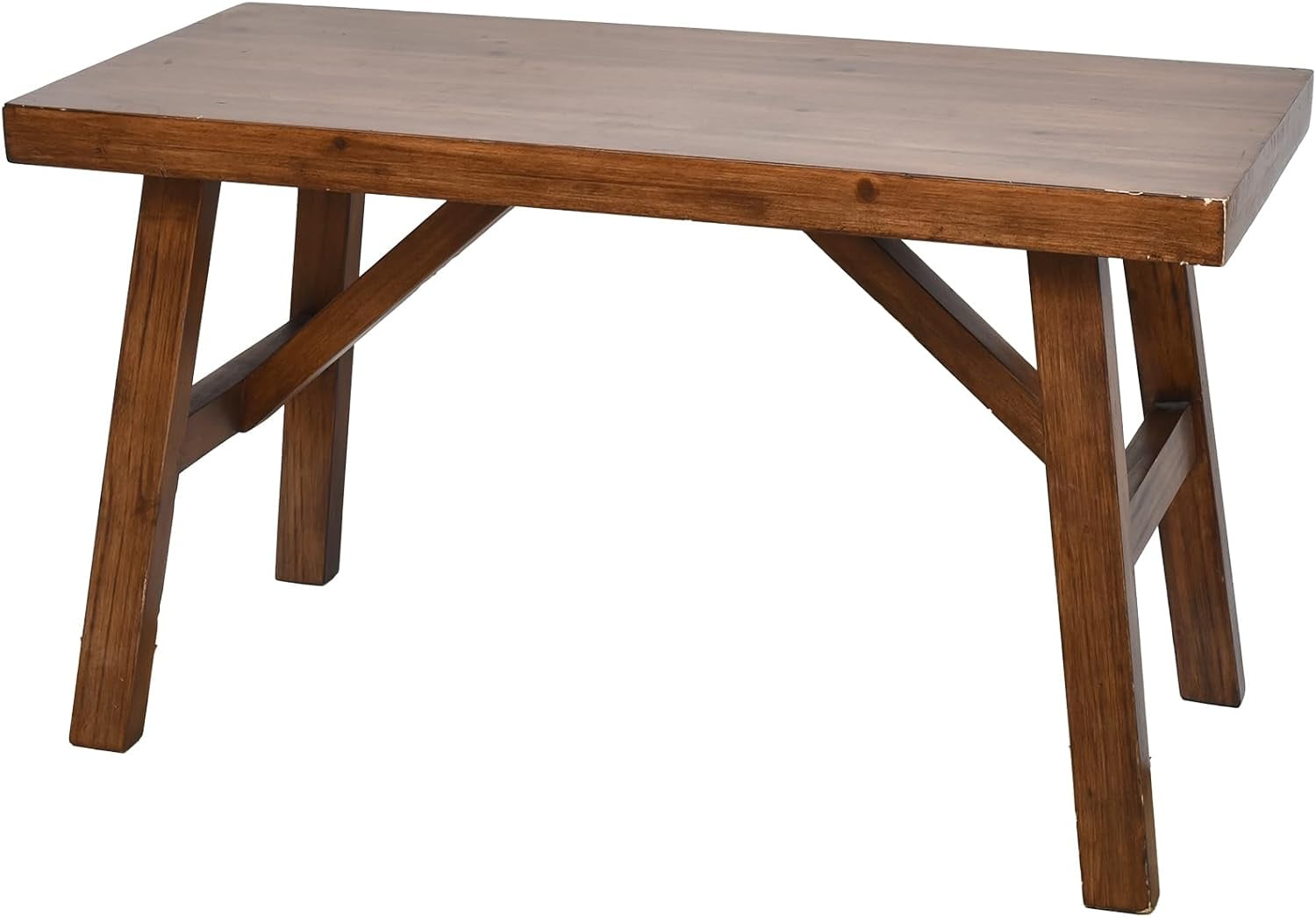 Handcrafted Solid Wood Bench, 30" - Farmhouse-Style Entryway Seating ...