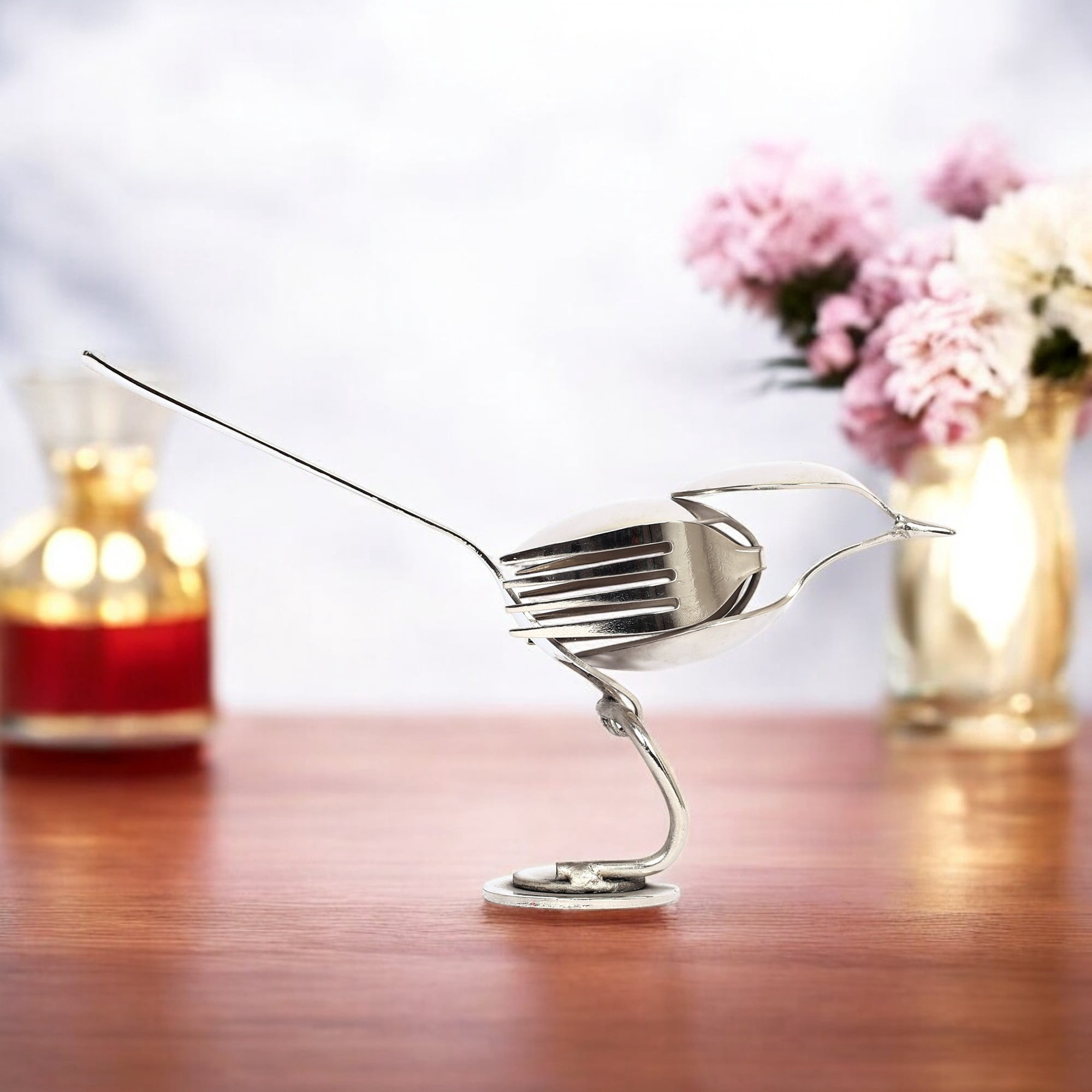 Handcrafted Stainless Steel Bird with Fork Wing & Spoon Body for Home ...