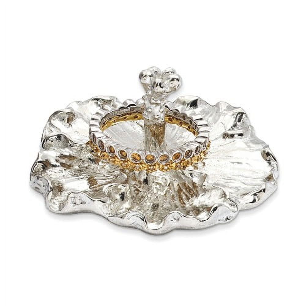 Handcrafted Tarnish-free Pewter Tiny Gardens Hibiscus Ring Holder ...