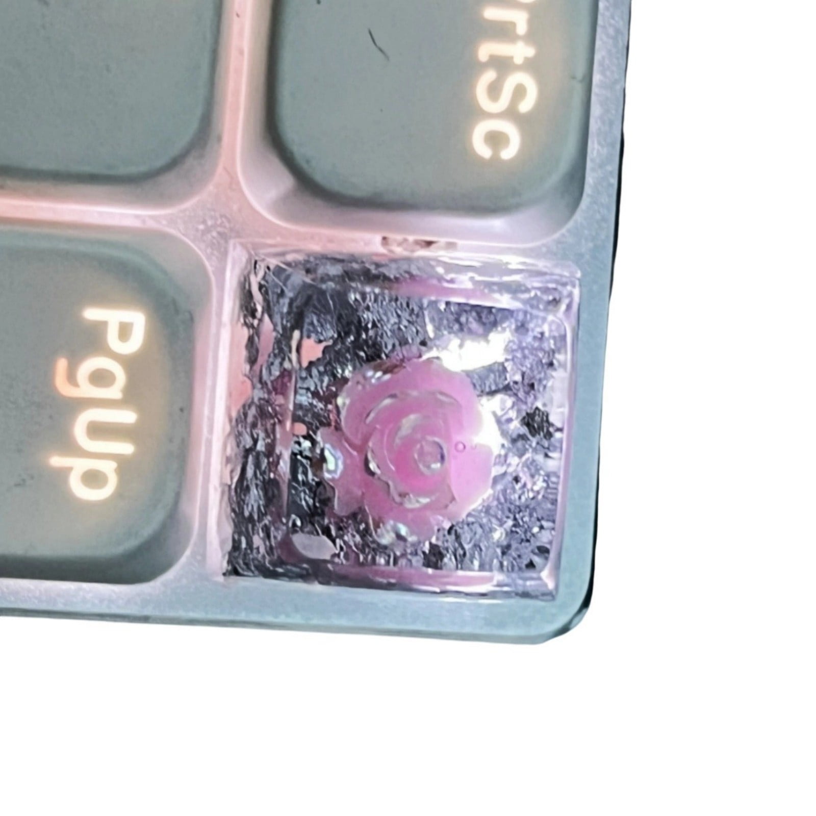 Handcrafted Translucently Resin Keycap Epoxy Flower Keycap Unique for ...