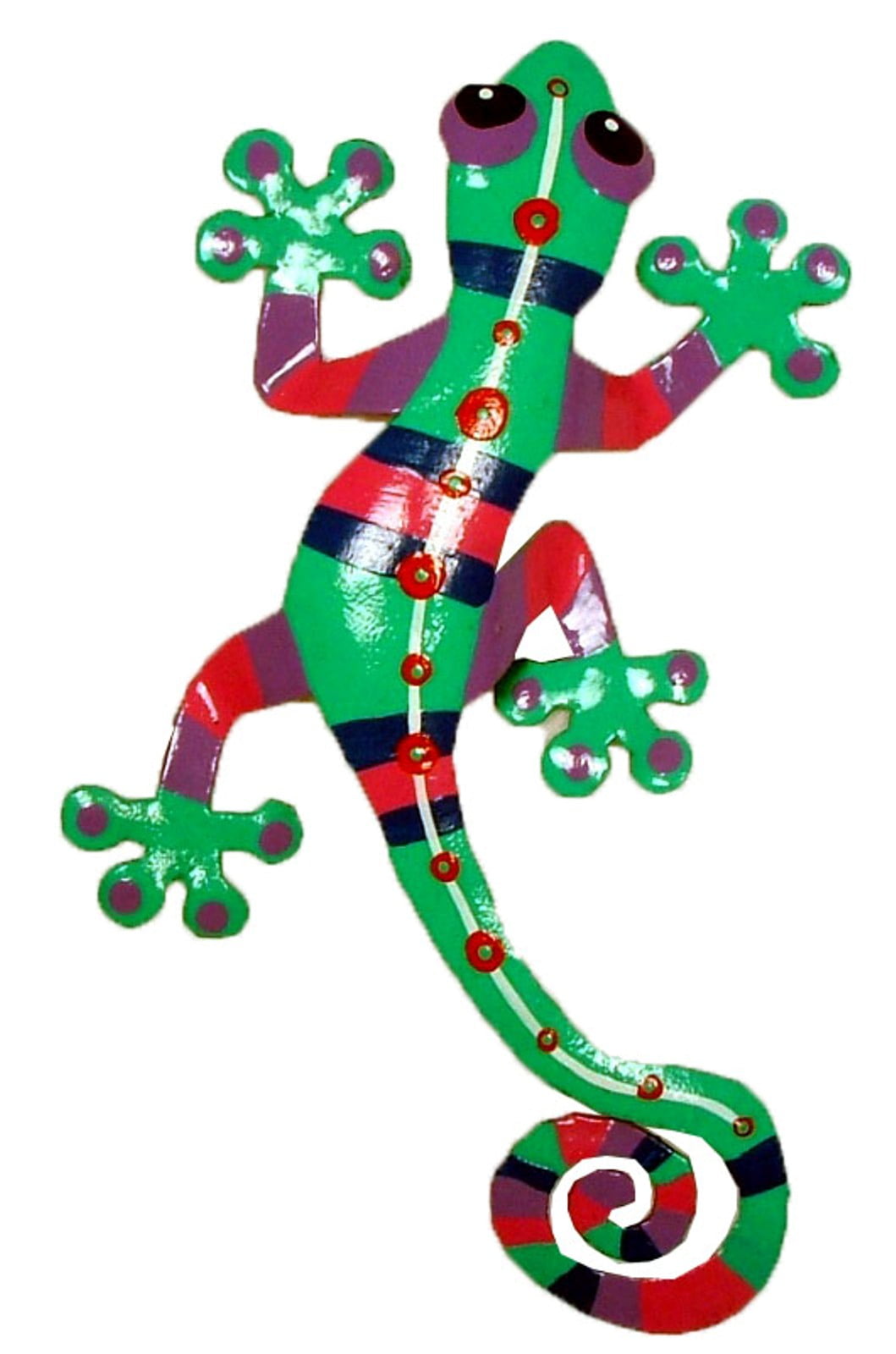 Handcrafted Tropical Rainforest Gecko Lizard Wall Decor S Teal ...