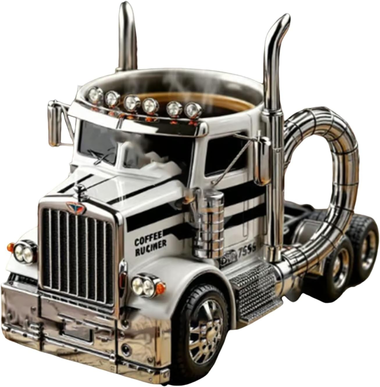Handcrafted Truck Coffee Mug, Funny Truck Shaped Coffee Mug, Semi-Truck ...