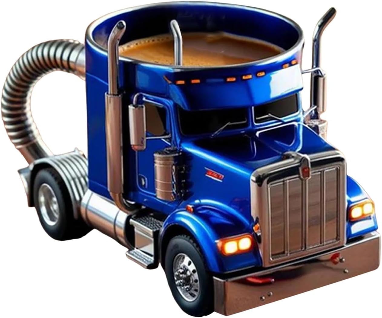 Handcrafted Truck ，Coffee Mug,Semi Truck Shaped Coffee Mugs,Stainless ...
