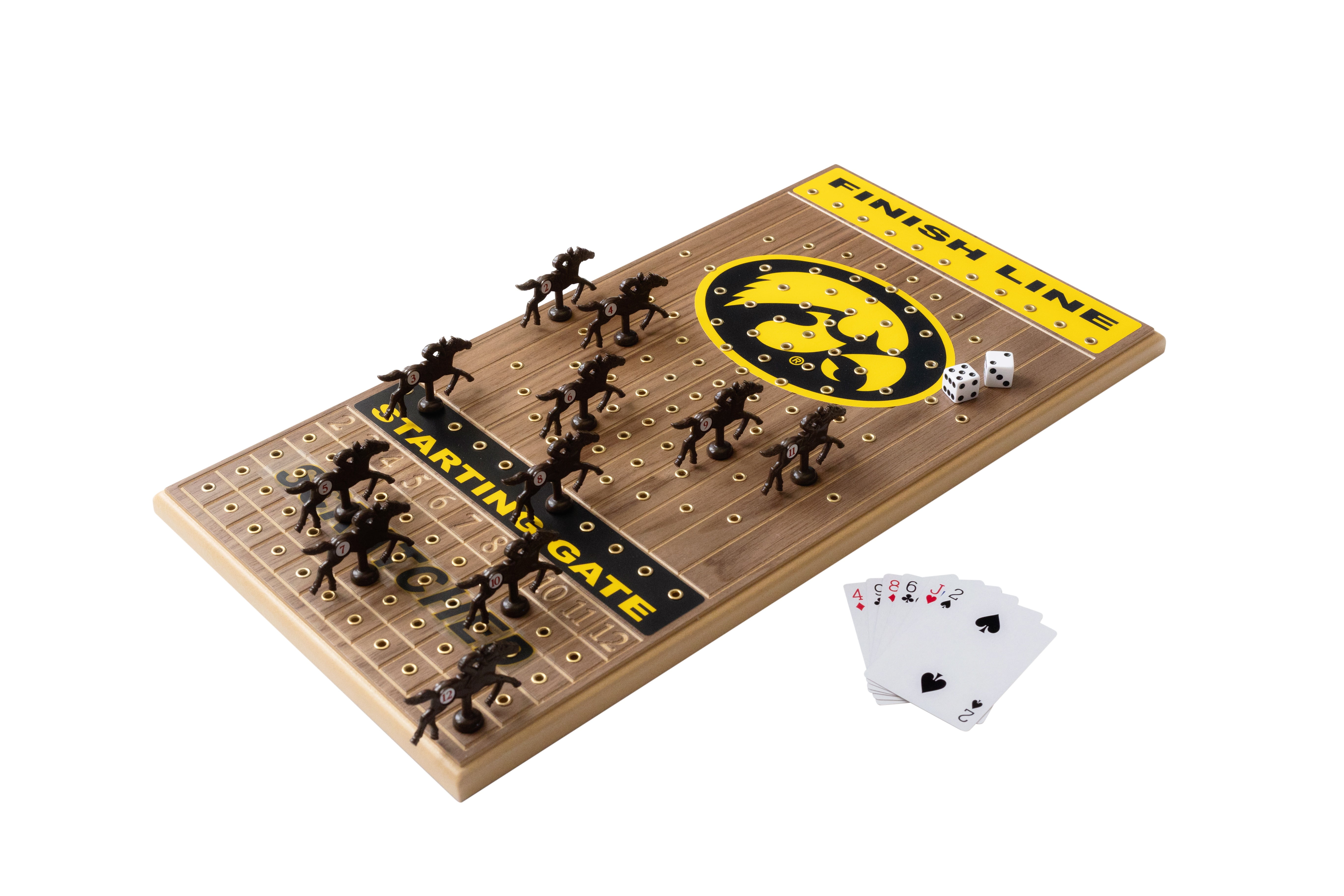 Handcrafted University of Iowa Walnut Horseracing Party Board Game from ...