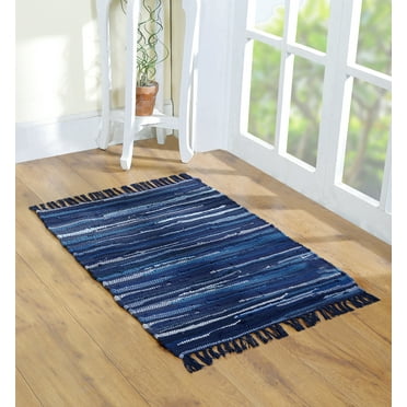 100% Cotton Rag Rug 2’x3' - Multicolor Chindi Rug - Hand Woven ...