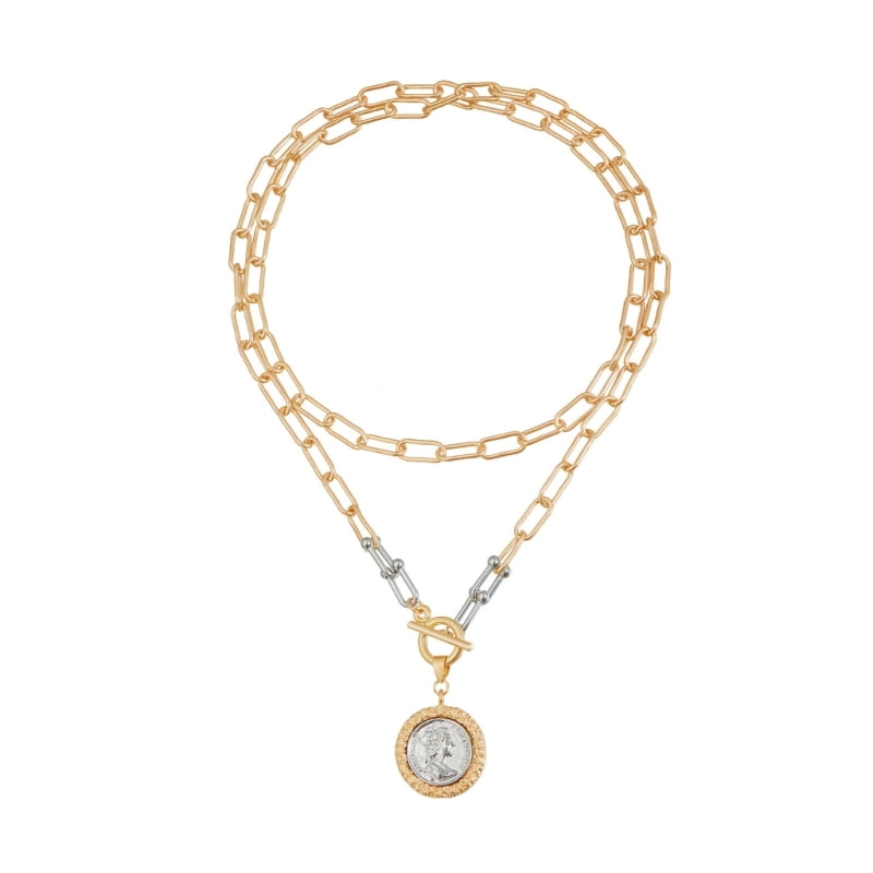 Handcrafted Vintage Cameo Necklace Intricate Metal Embossing Casual To ...