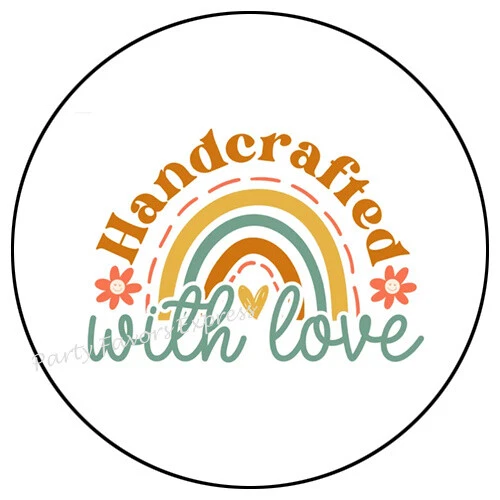 Handcrafted With Love Homemade Small Business Stickers Phone Decal ...