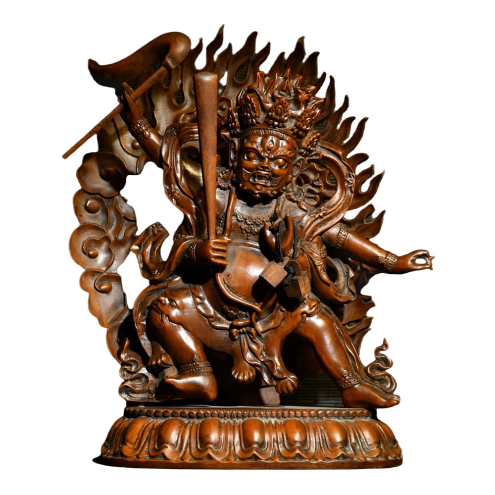 Handcrafted Wood Carving Carved Fudo Myoo Acala Buddhist Statue ...