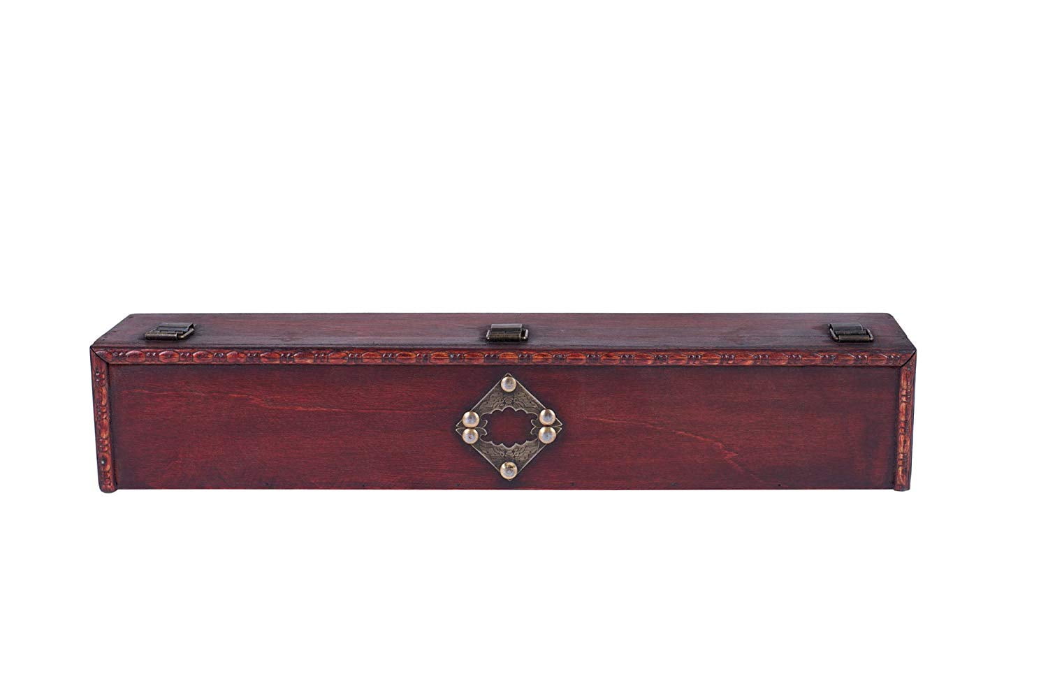 Handcrafted Wood Magic Wand Box, 18 inch, Mahogany Medallion - Walmart.com